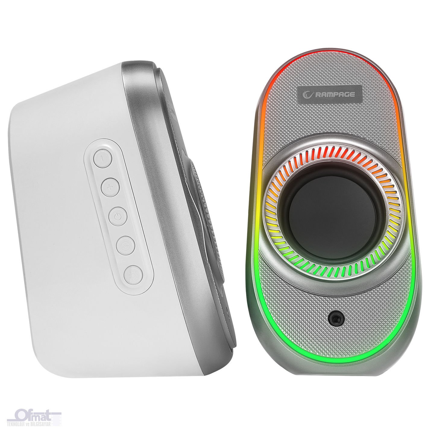 RAMPAGE RMS-X3 2.0 6W BLUETOOTH MM RGB IŞIKLI GAMING SPEAKER- BEYAZ