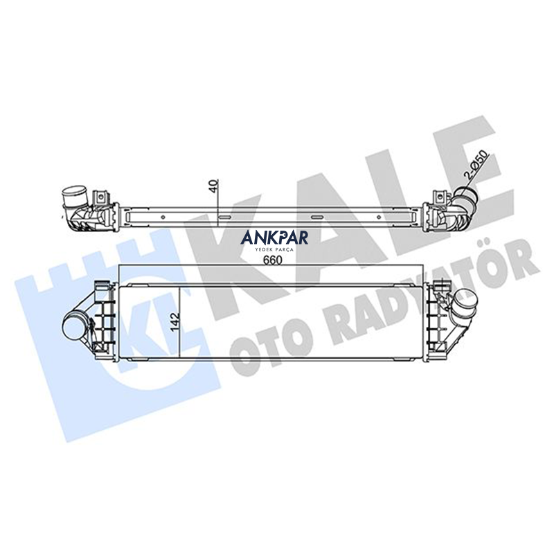 Kale Volvo S60 S80 V60 V70 Turbo İntercooler Radyatörü Dizel 31338471- Kale
