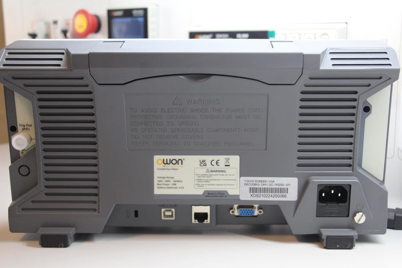 Owon XDS2202 Osiloskop 200 MHz 2 Ch 8” Dok-Ekr Decode