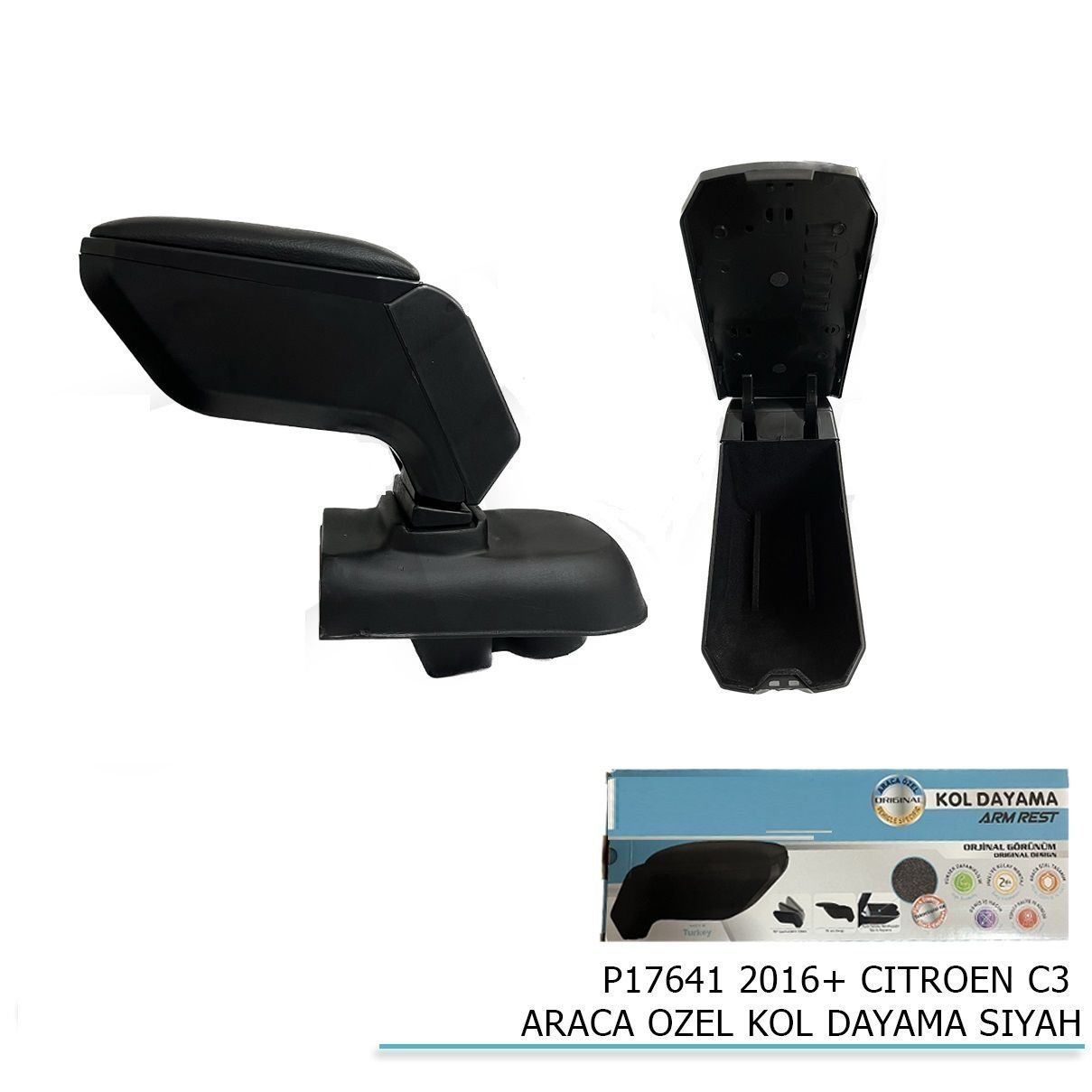 Citroen C3 Araca Özel Kol Dayama Kolçak Siyah 1.200,00 TL