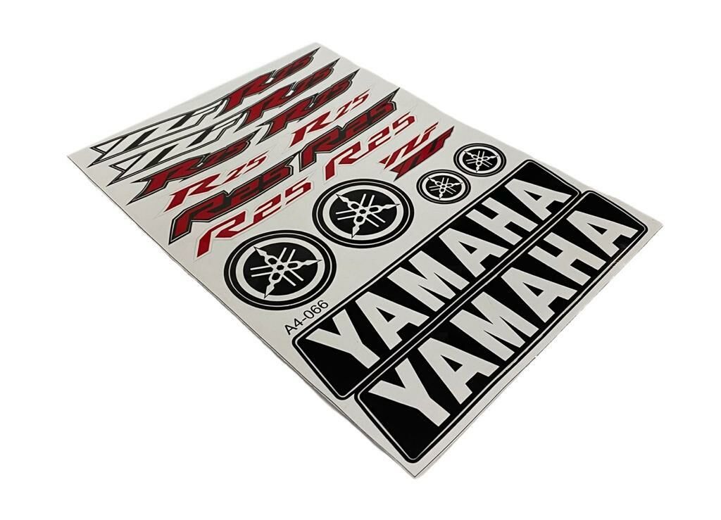 Yamaha R25 A4 Sticker Kırmızı