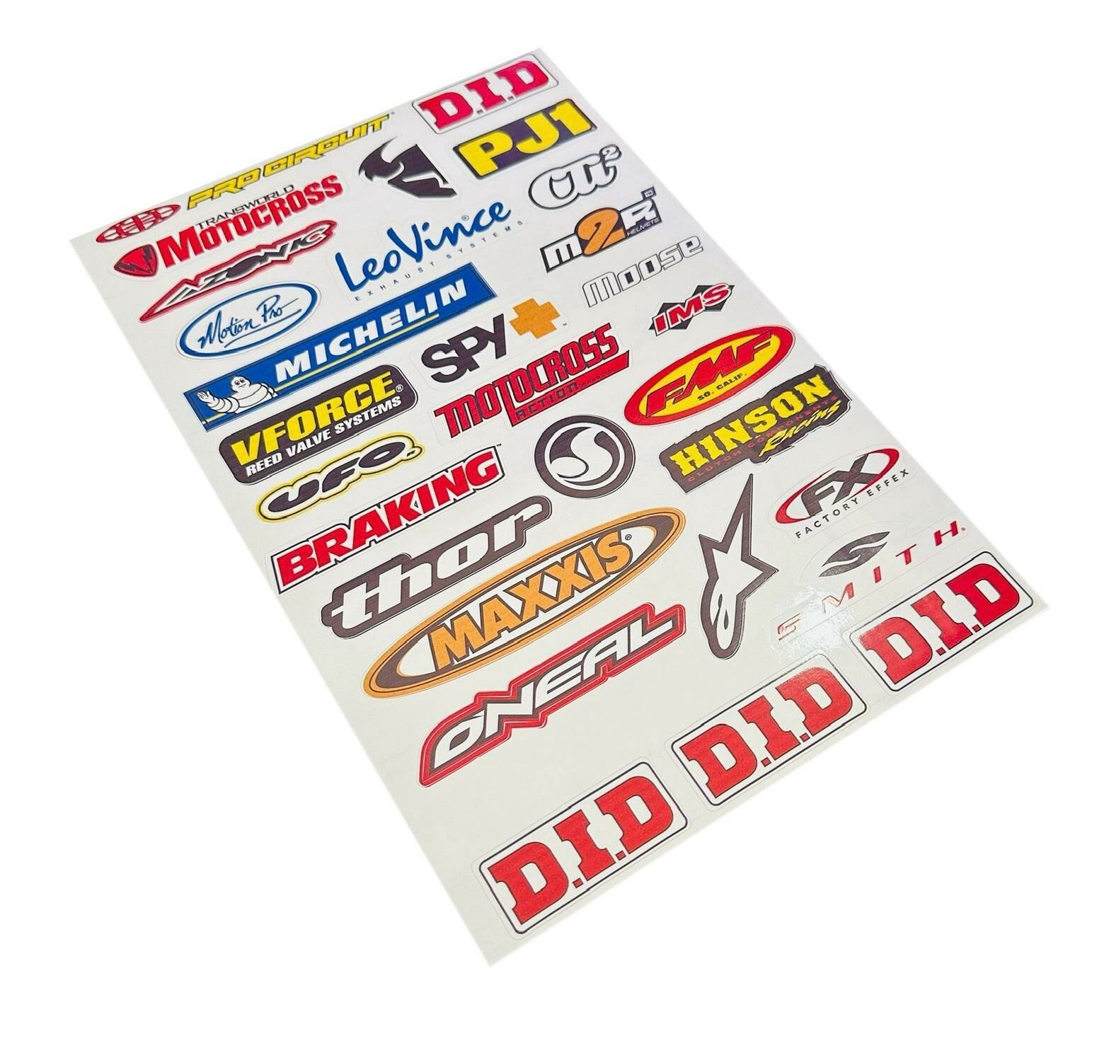 Motogaj Karışık Marka Desenli 30 Parça A4 Sticker Seti