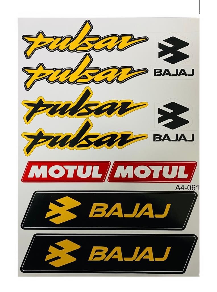 Bajaj Pulsar Sarı A4 Sticker