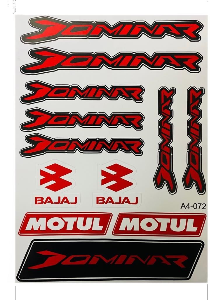 Bajaj Dominar Kırmızı A4 Sticker