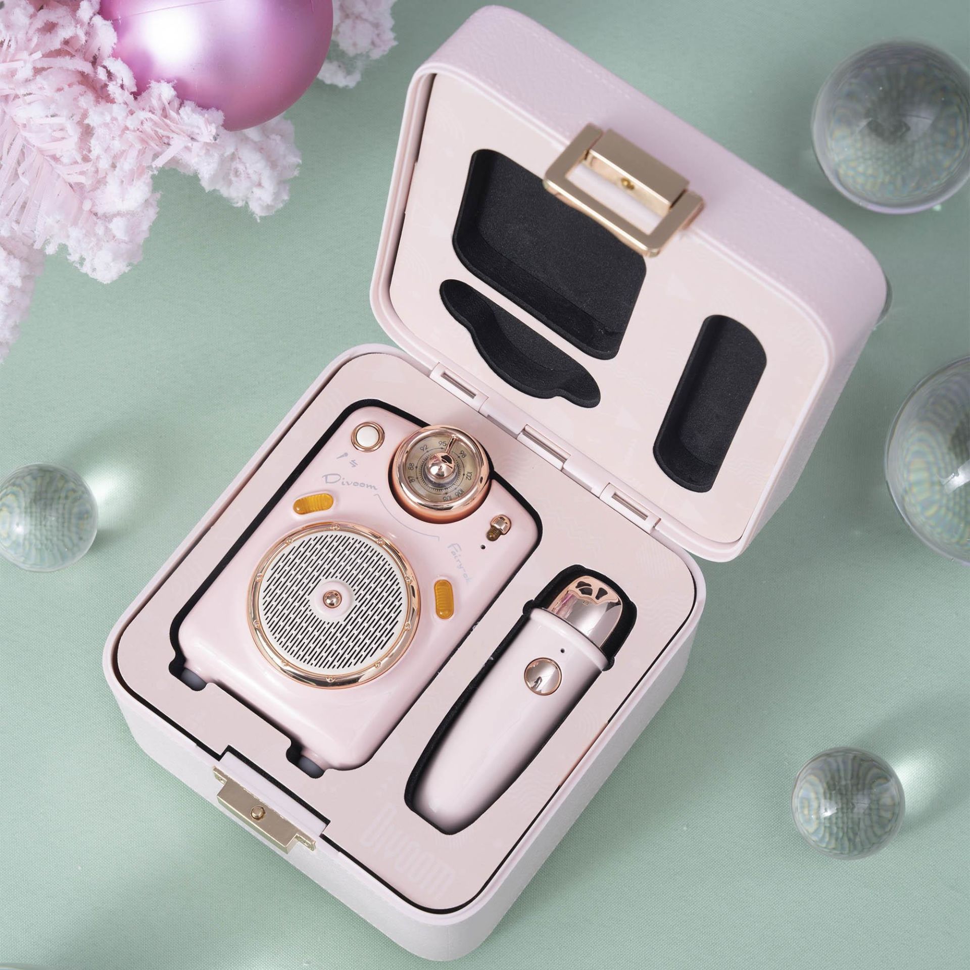 Divoom Fairy-OK Karaoke Mikrofonlu FM Radyolu Taşınabilir Bluetooth ...