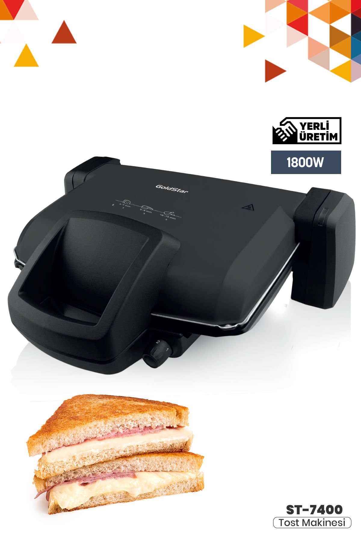 Siyah Tost Makinesi St7400s