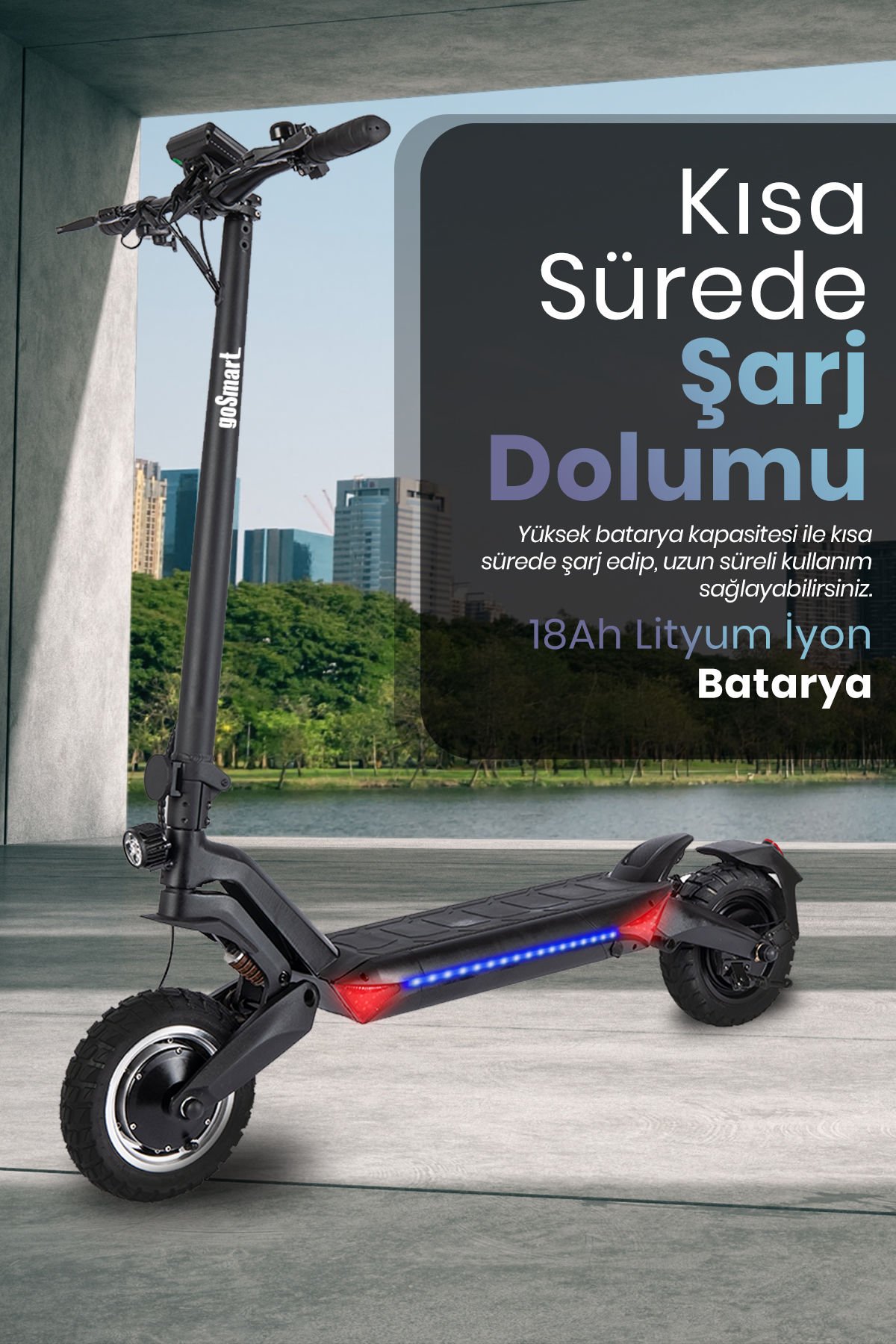 GoSmart VR 500 1600W Çift süspansiyonlu Elektrikli Scooter
