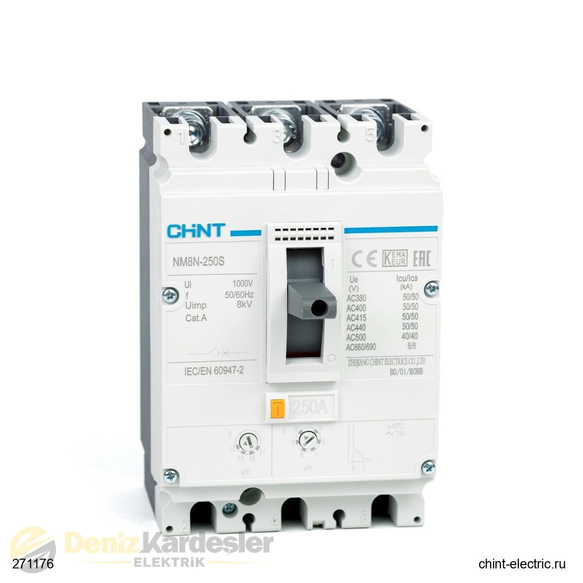 CHİNT NM8N-250S 3 Kutuplu 250A 50kA Termik Manyeti