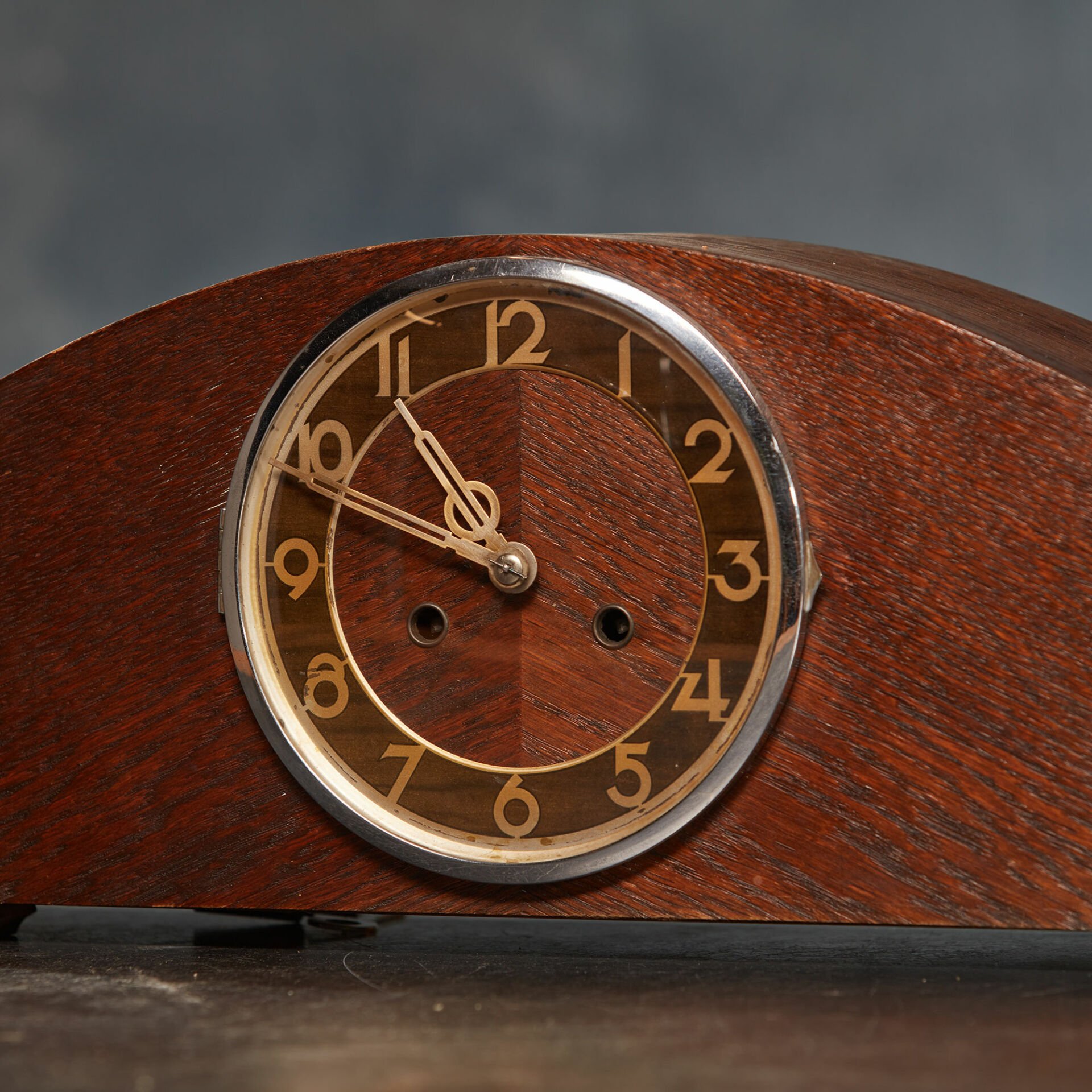 Oak Console Clock