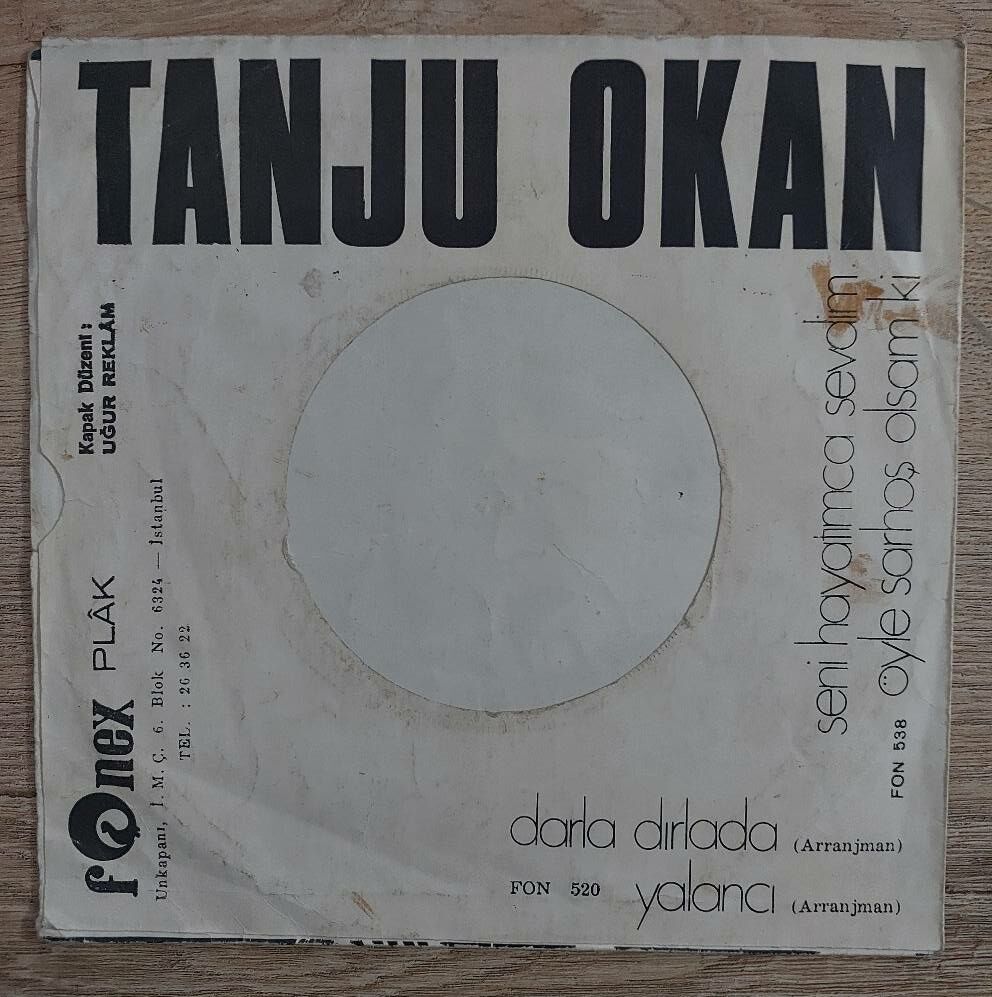 Tanju Okan – Seni Hayatımca Sevdim / Öyle Sarhoş Olsam Ki 45LİK PLAK Tanju Okan – Seni Hayatımca Sevdim / Öyle Sarhoş Olsam Ki 45LİK PLAK