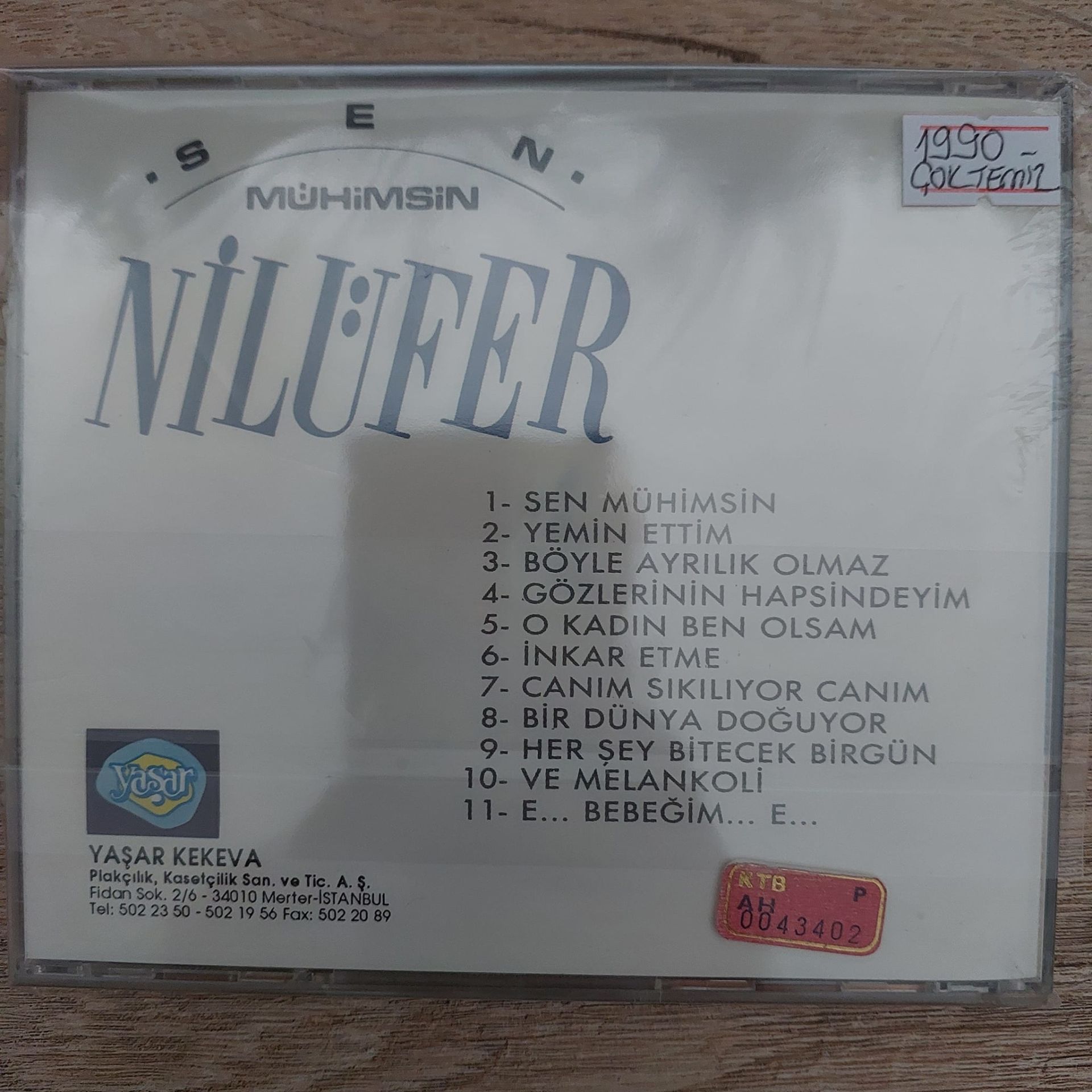 NİLÜFER - SEN MÜHİMSİN CD NİLÜFER - SEN MÜHİMSİN CD