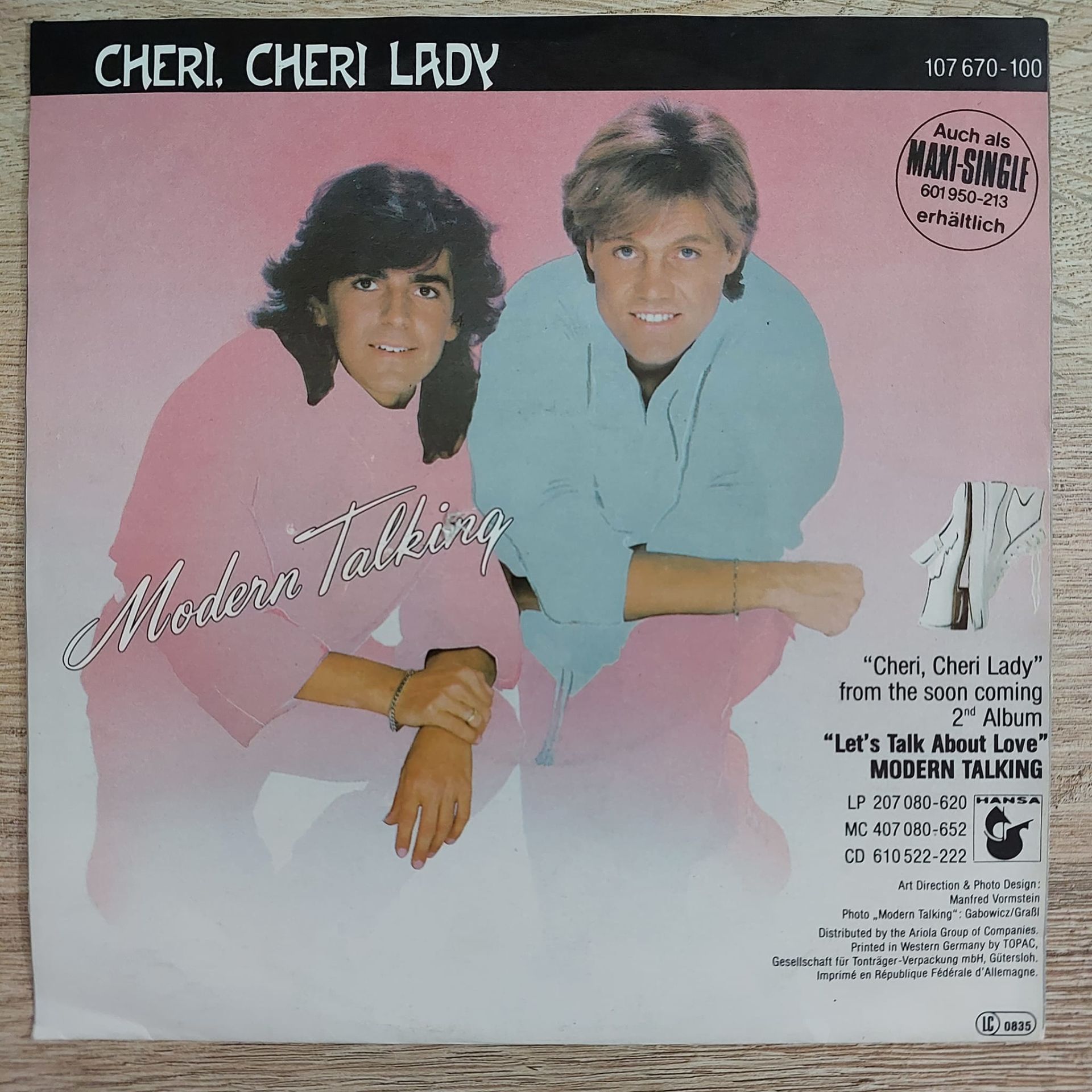 Modern Talking – Cheri, Cheri Lady 45LİK PLAK Modern Talking – Cheri, Cheri Lady 45LİK PLAK