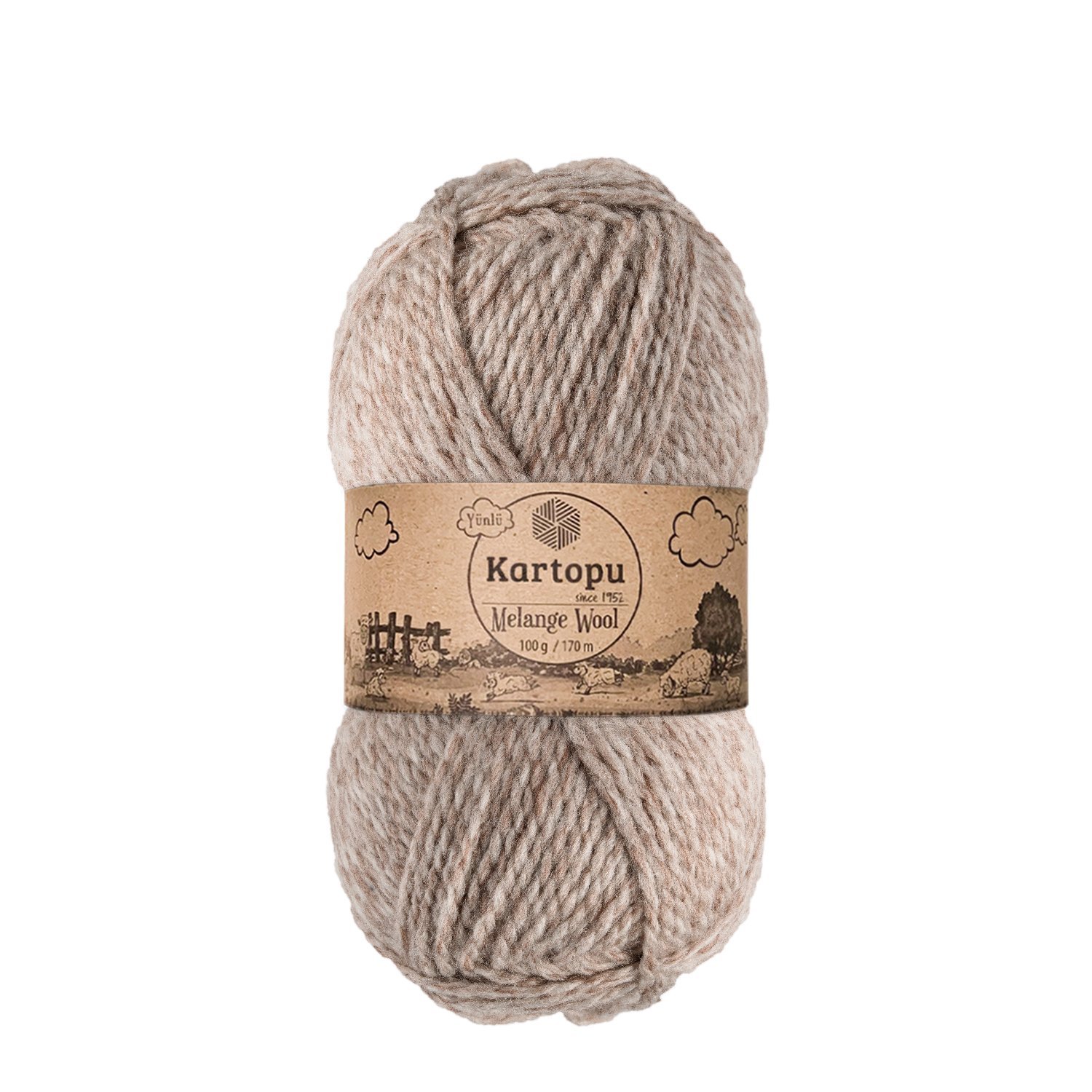 kartopu.com | KARTOPU MELANGE WOOL K9002