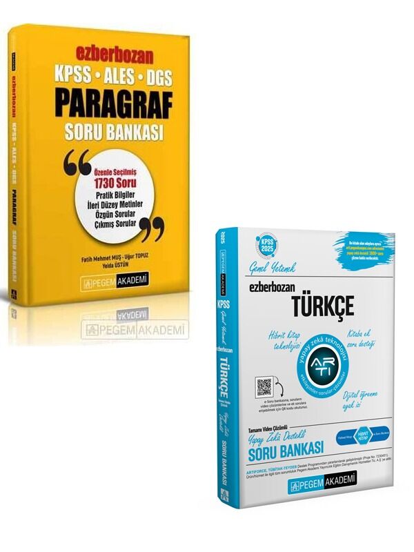 Pegem 2025 KPSS Ezberbozan Paragraf ve Türkçe Soru 2 li Set | kitapanka ... Pegem 2025 KPSS Ezberbozan Paragraf ve Türkçe Soru 2 li Set | kitapanka ...