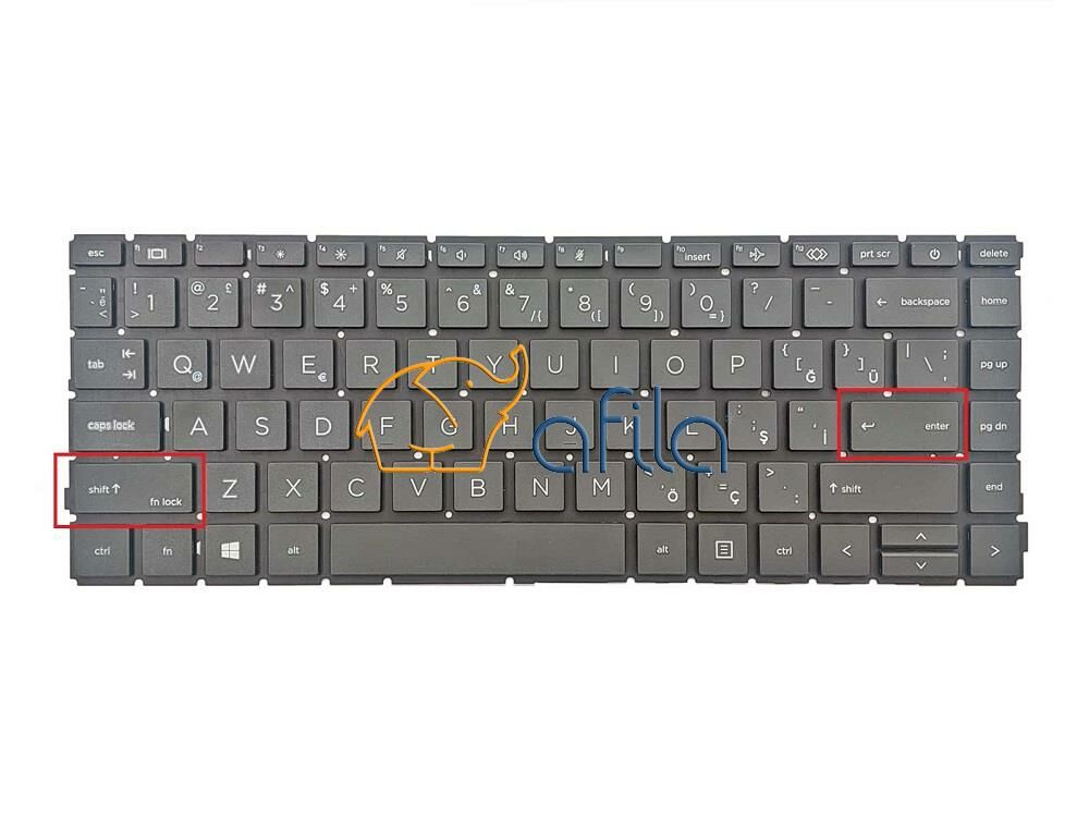 HP ProBook 440 G8 (2V0N0ES15) Notebook Klavyesi (Siyah TR) - Küçük ENTER