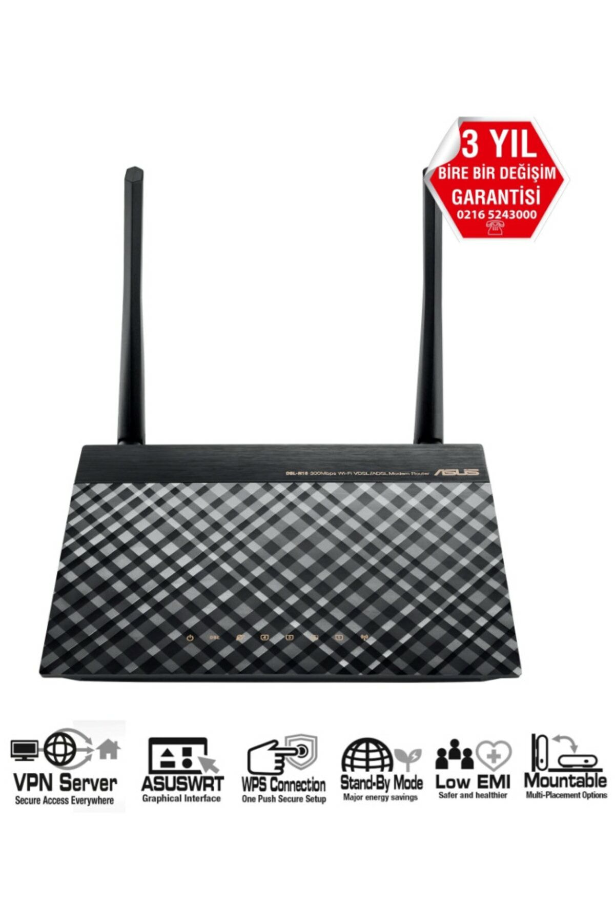 Asus Dsl-n16 4port ADSL-VDSL 300mbps Modem Router | Stoklu Market | En ...