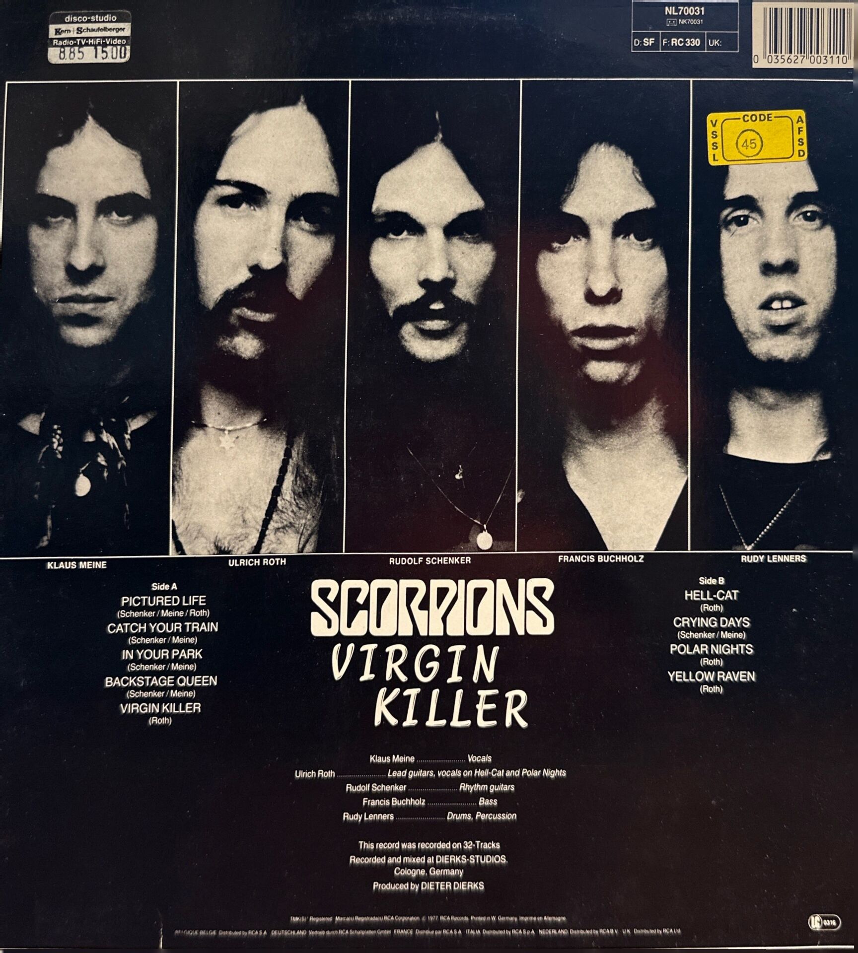 Scorpions – Virgin Killer LP Scorpions – Virgin Killer LP