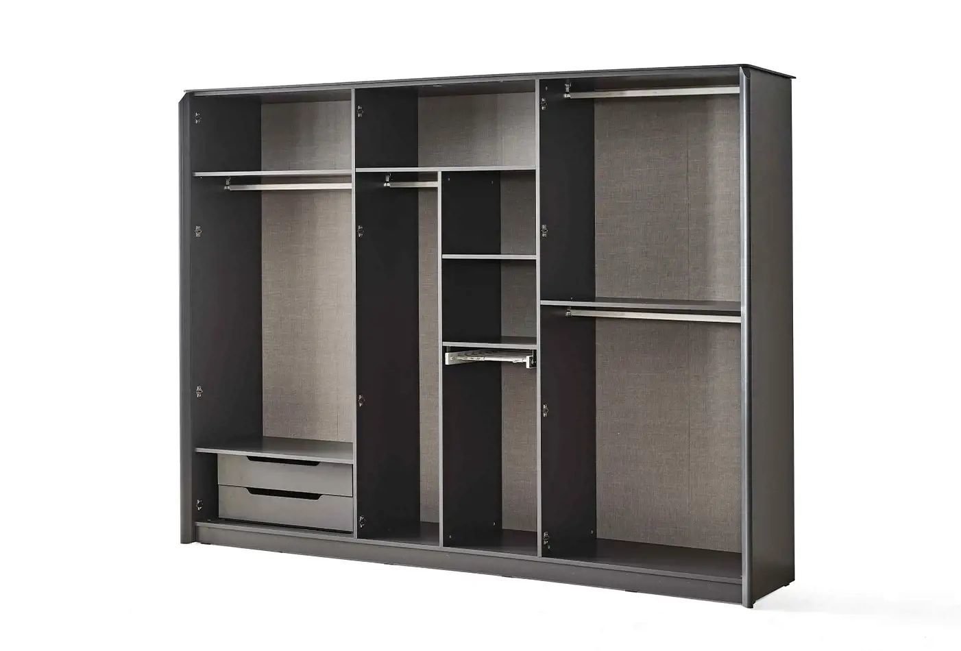 SALLY 6 KAPAKLI DOLAP (ANTRASIT GRI-M. KROM) | İpeksi Bir Mutluluk İçin