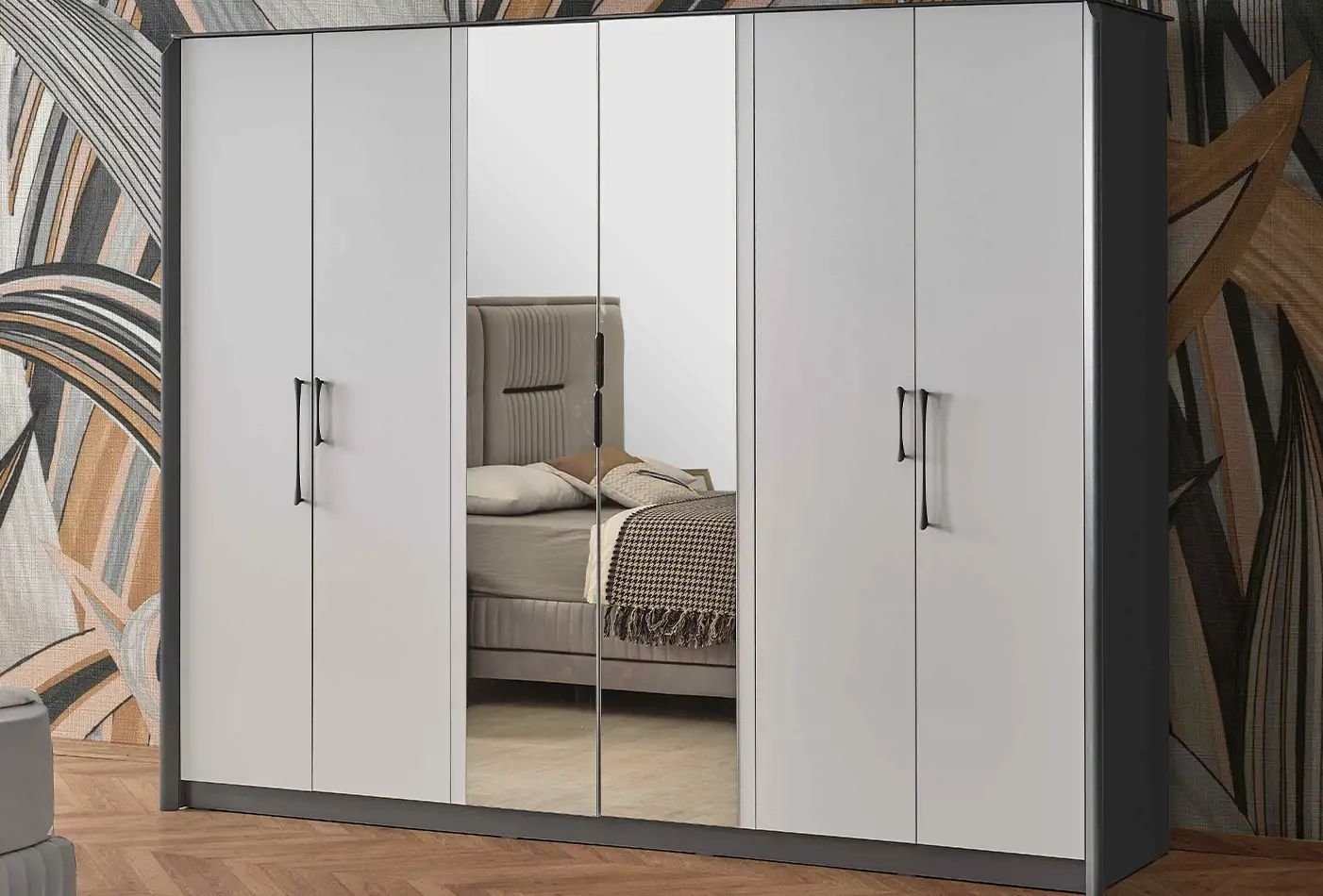 SALLY 6 KAPAKLI DOLAP (ANTRASIT GRI-M. KROM) | İpeksi Bir Mutluluk İçin