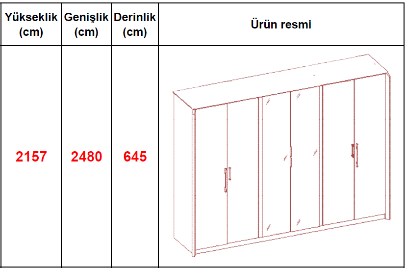 SALLY 6 KAPAKLI DOLAP (ANTRASIT GRI-M. KROM) | İpeksi Bir Mutluluk İçin