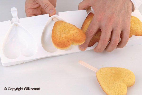 Silikomart 6-Piece Heart Ice Cream Mold