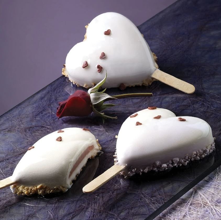 Silikomart 6-Piece Heart Ice Cream Mold