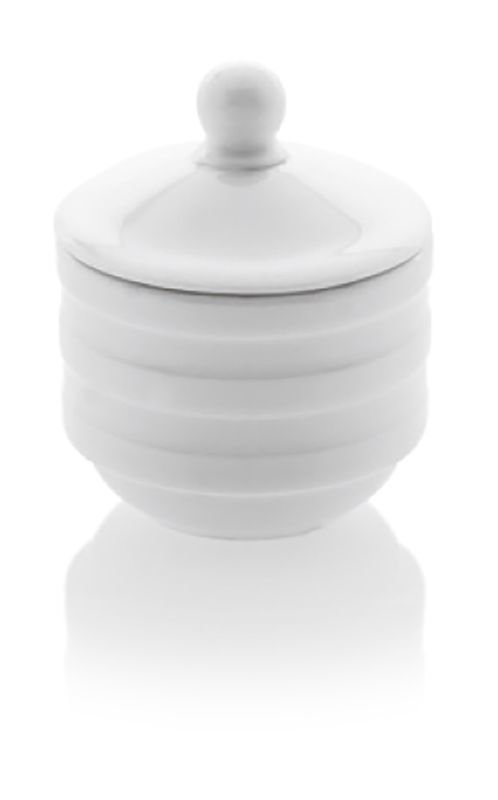 Güral Porcelain Lisbon Mustard Bowl with Lid 90 cc