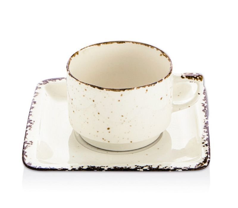 Güral Porcelain Orlando Side Cream Cup and Saucer
