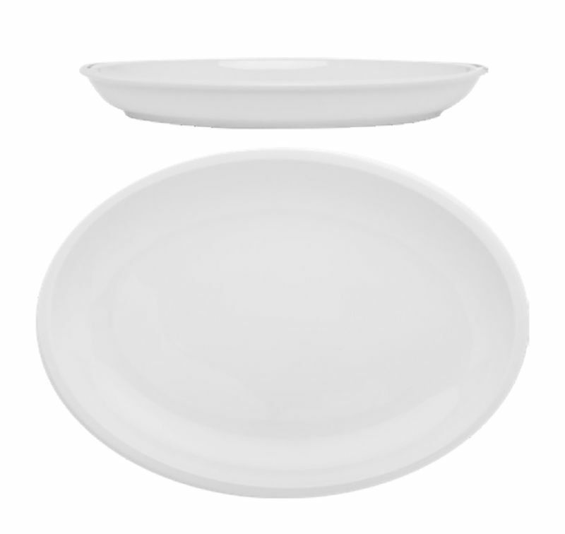 Güral Porcelain Buffet Oval Boat Plate 48x35 cm