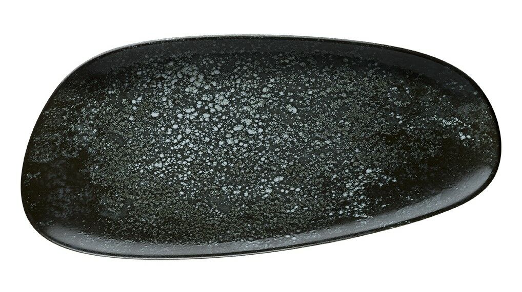 Bonna Cosmos Black Vago Rectangular Plate 36 cm