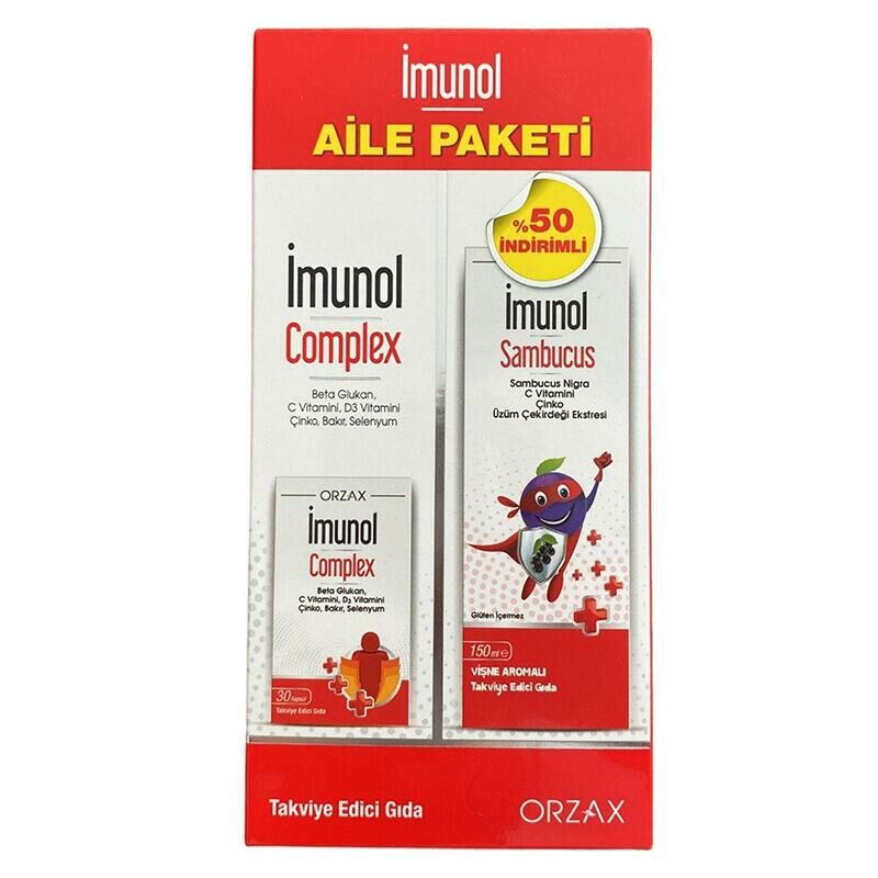 Orzax İmunol Complex 30 Kapsül + Orzax İmunol Sambucus 150 Ml Şurup ... Orzax İmunol Complex 30 Kapsül + Orzax İmunol Sambucus 150 Ml Şurup ...