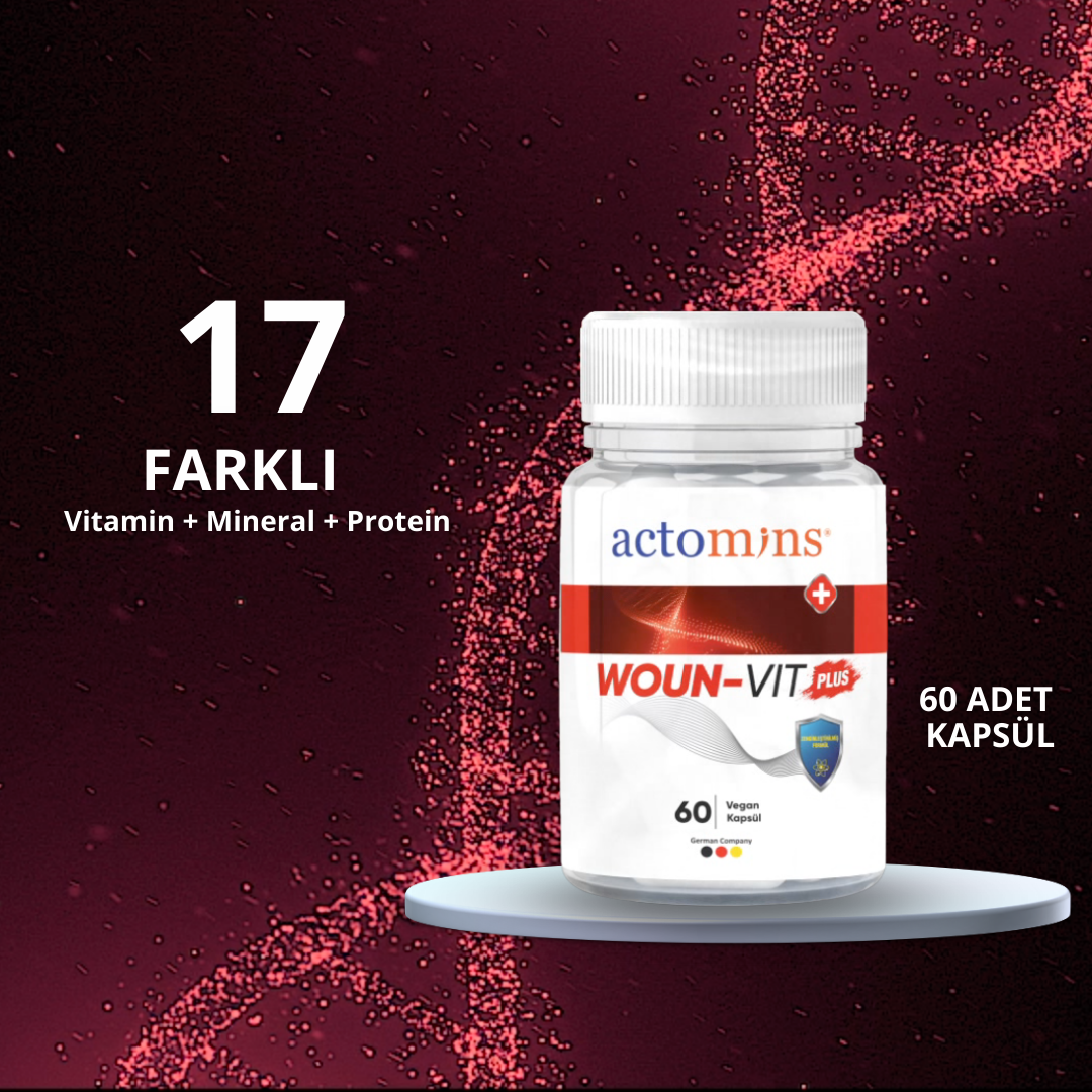 Actomins® Woun-Vit Plus | Beslenme Desteği 60 Kapsül