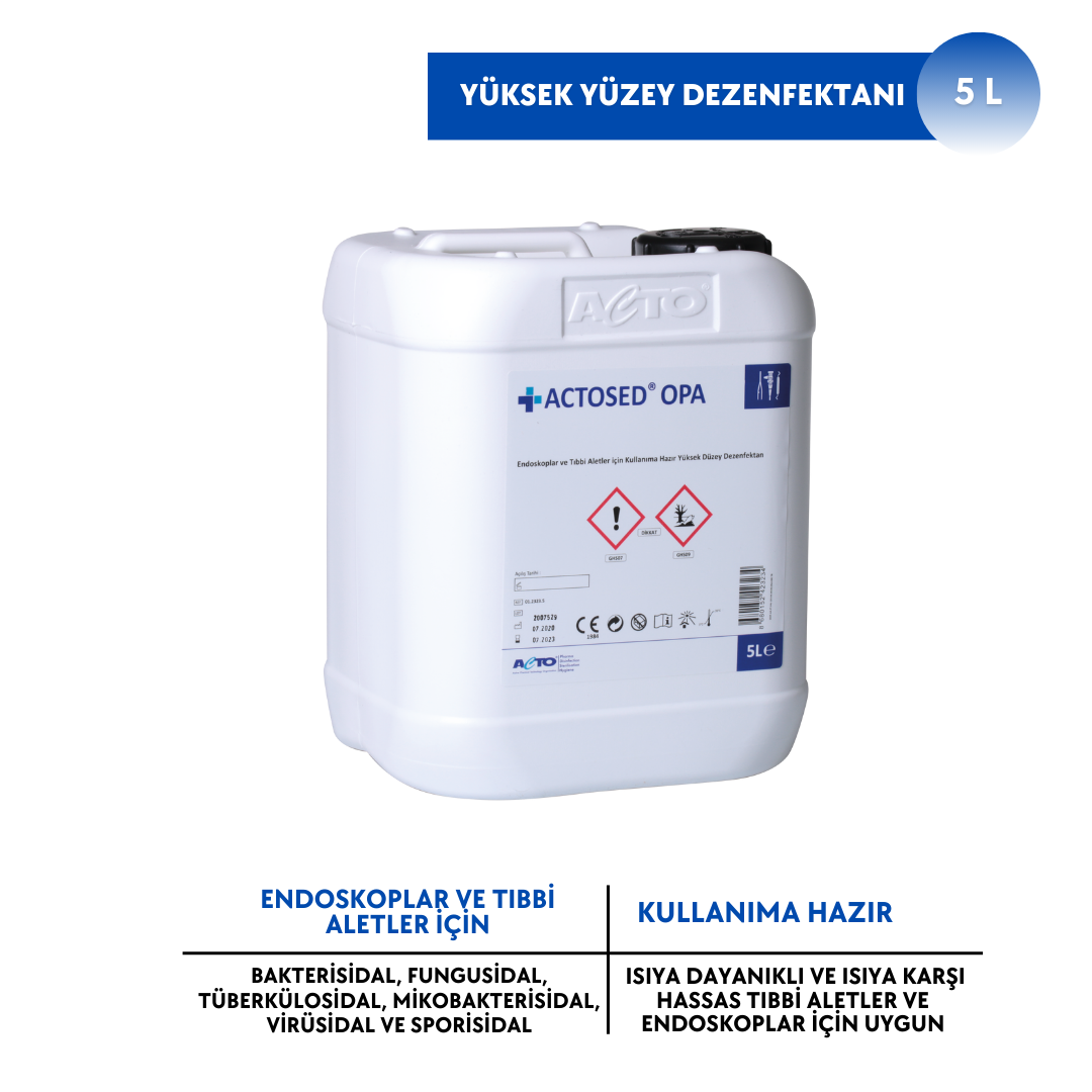 ACTOSED® OPA 5 L Endoskoplar ve Tıbbi Aletler için Kullanıma Hazır ...