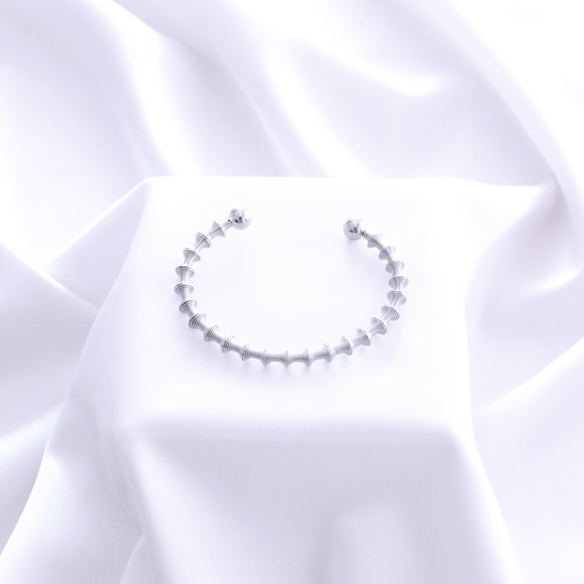 Spiral Model Paslanmaz Çelik Silver Kelepçe Bileklik | Lac Store Spiral Model Paslanmaz Çelik Silver Kelepçe Bileklik | Lac Store