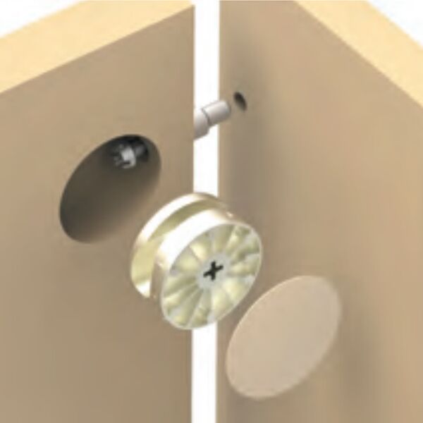 Hafele Maxifix-E Gövde SW6 18mm (10 Adet), Nikel Kaplama