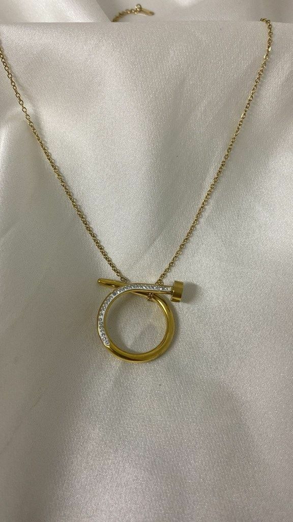 0893 Çelik Kolye (Gold) A19 Toptan Satın Al