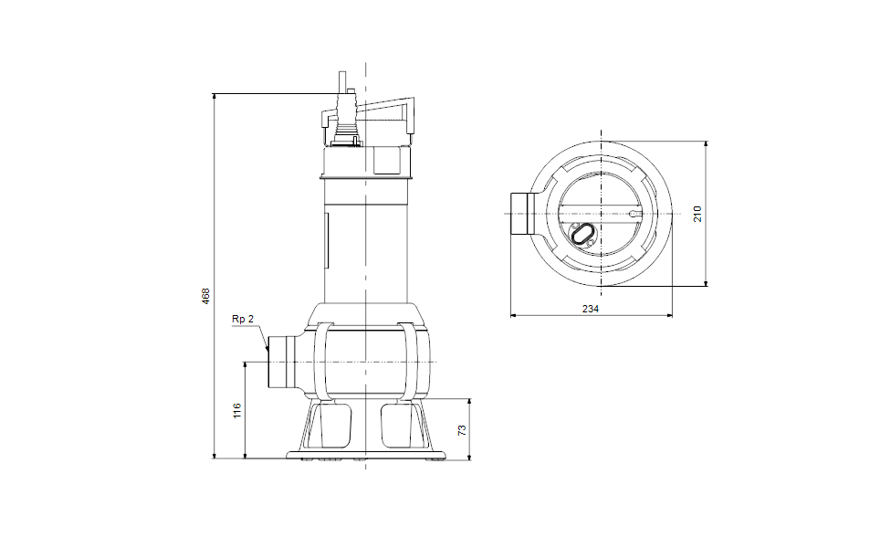 Grundfos Unilift AP50B.50.08.A1V Dalgıç Atık Su Pompası - Maketek