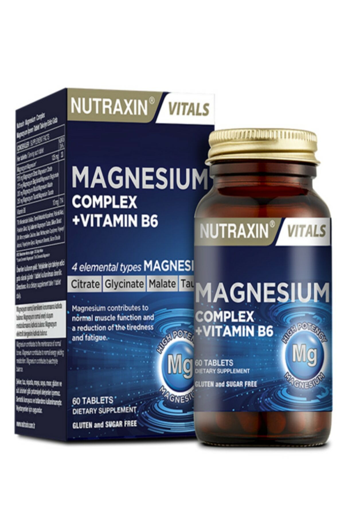 Nutraxin Magnezyum Complex 60 Tablet 250 Mg - Bisiglinat - Taurat ...