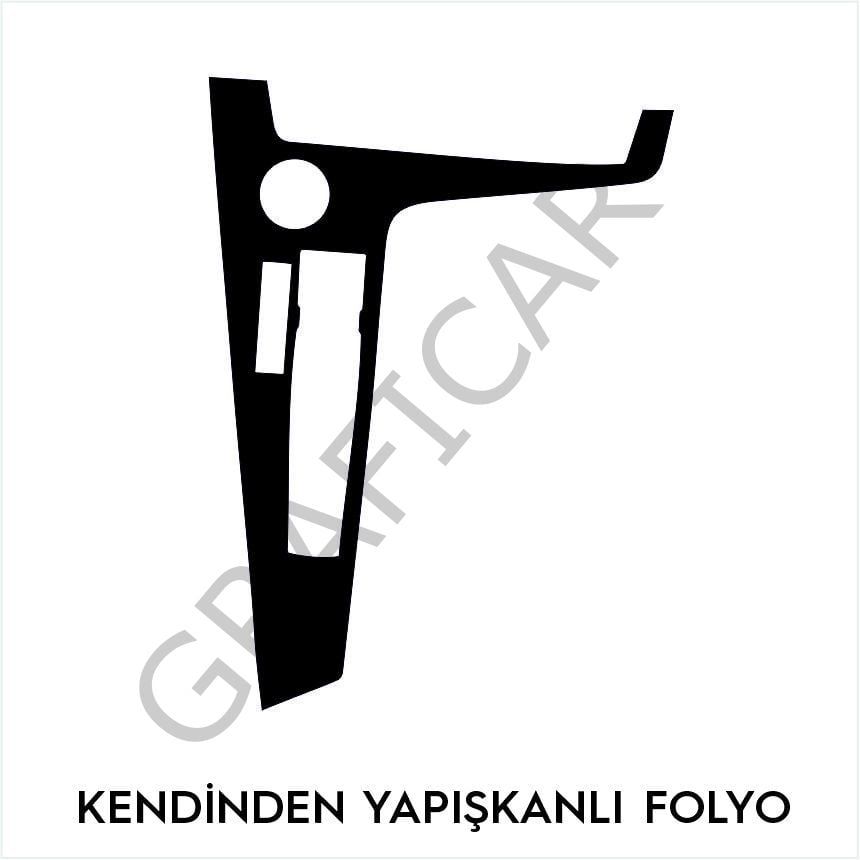 Peugeot 308 P5 İç Trim Orta Konsol Kaplama Set Ppf Parlak Şeffaf