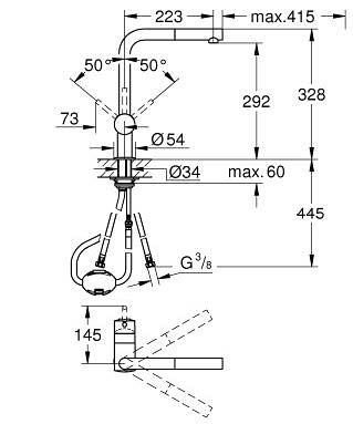 GROHE 32168000 MİNTA Tek Kumandalı Eviye Bataryası