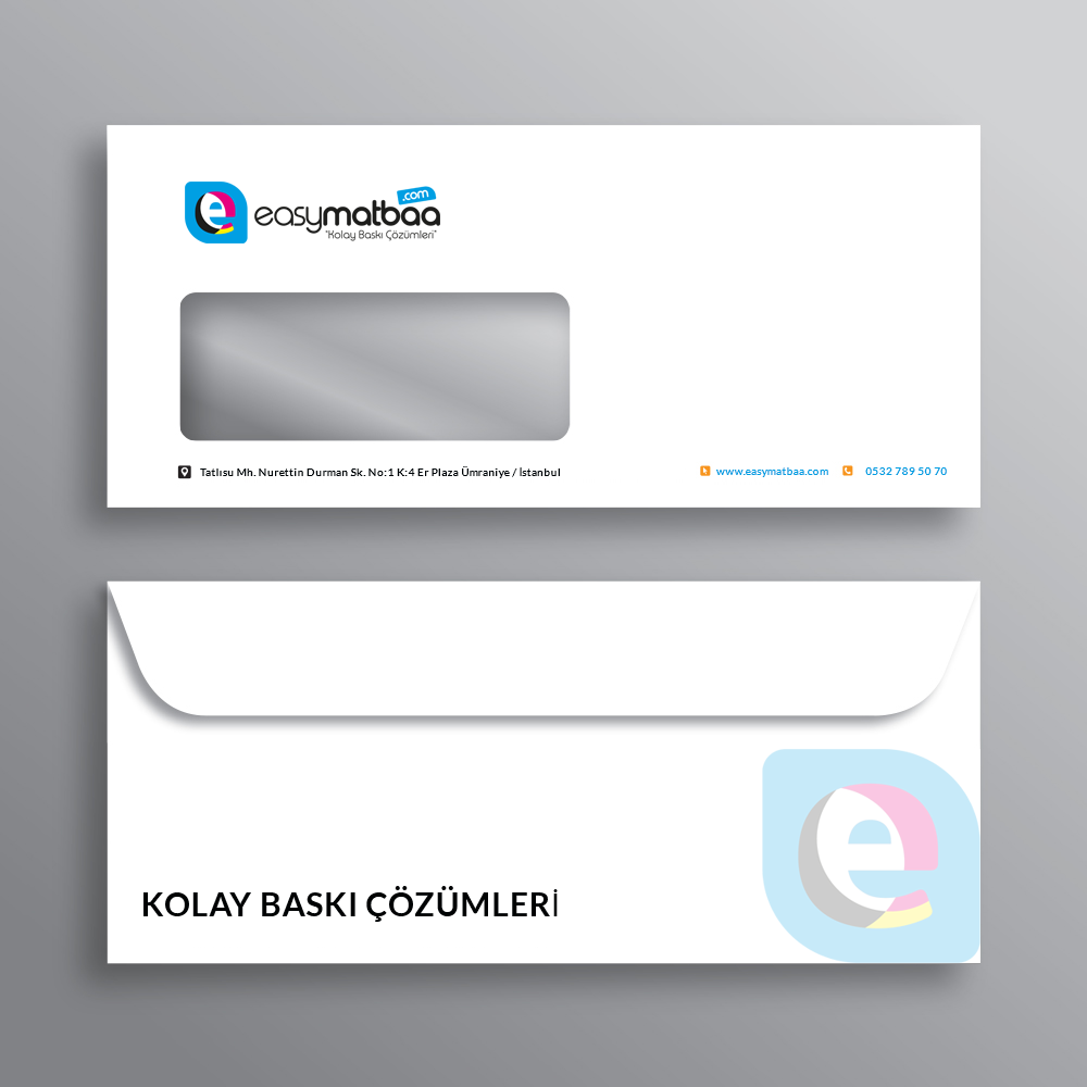 Diplomat Zarf 3 Renk - Pencereli - 1000 Adet