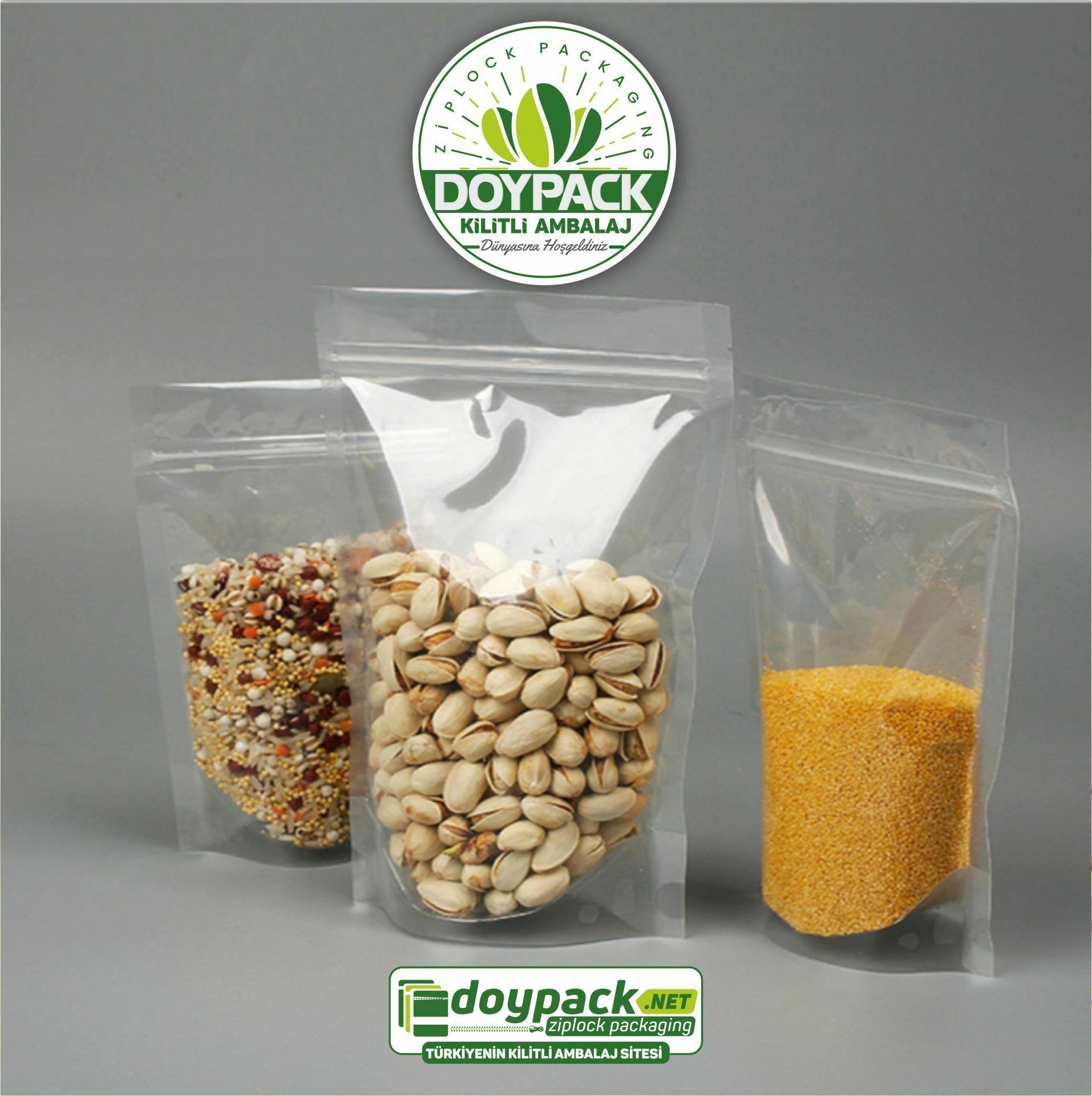 Şeffaf Kilitli Doypack - Doypack.net