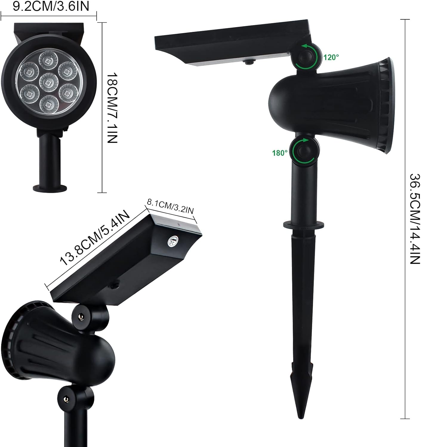 Solar RGB LED Bahçe Aydınlatma Güneş Enerjili Lamba