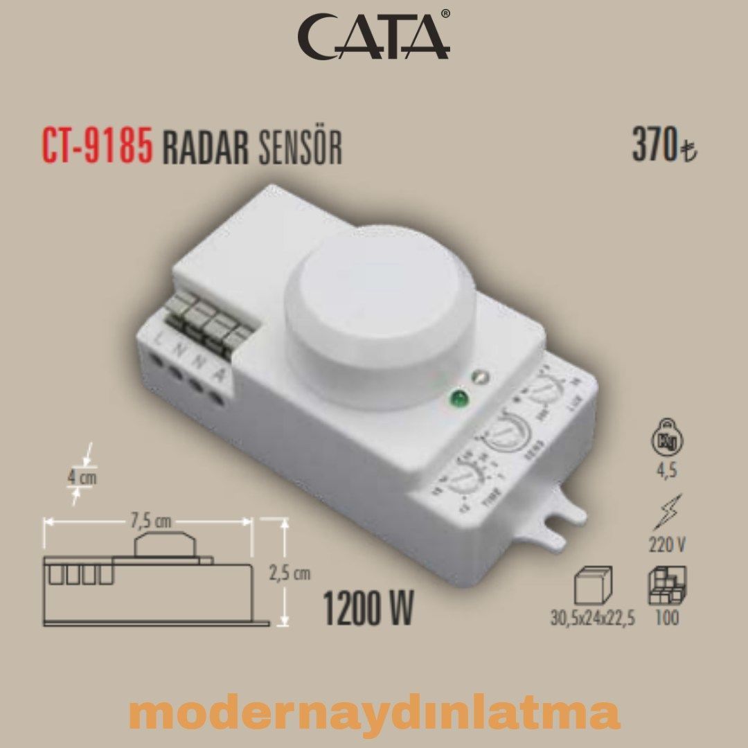 Cata CT 9185 1200W Radar Sensör