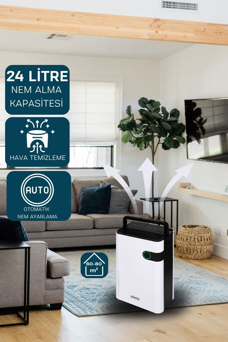KT24-A Ev Tipi Nem Alma ve Hava Temizleme Cihazı