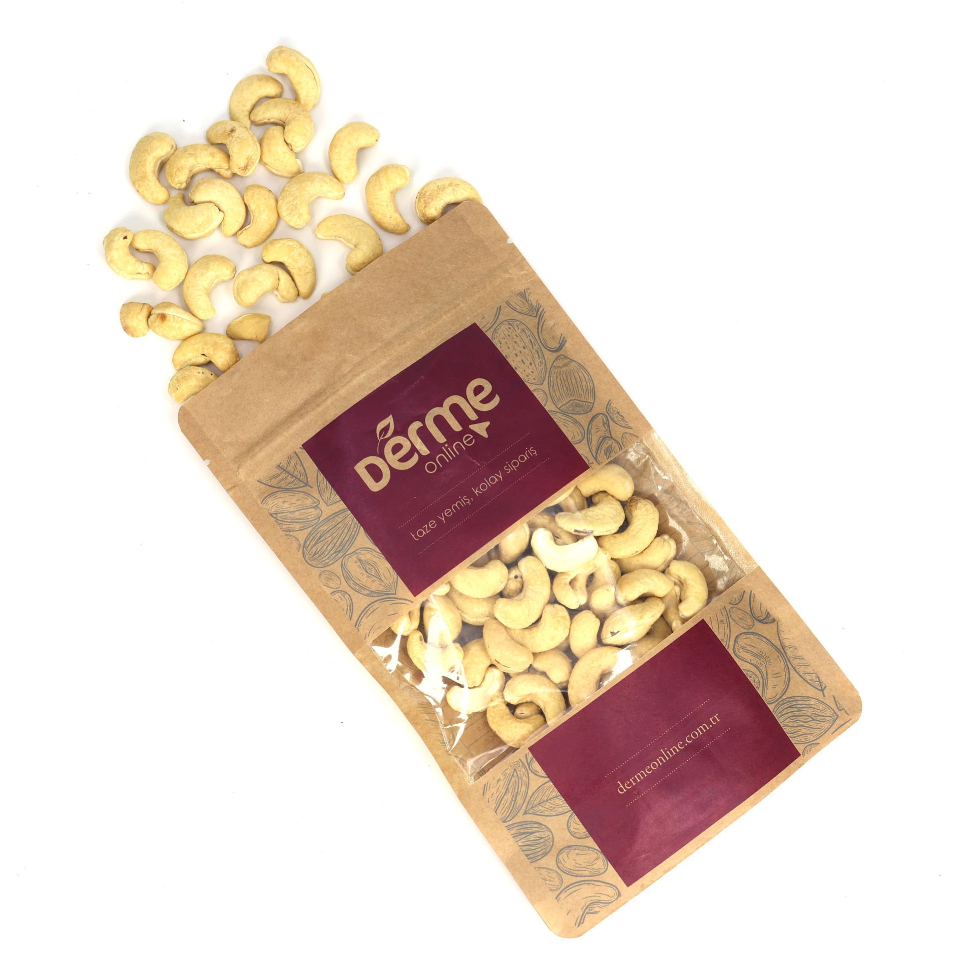 KAJU ÇİĞ NATUREL JUMBO 500 Gram - Derme Online