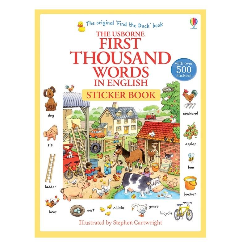 First Thousand Words In English Sticker Book | Riokids
