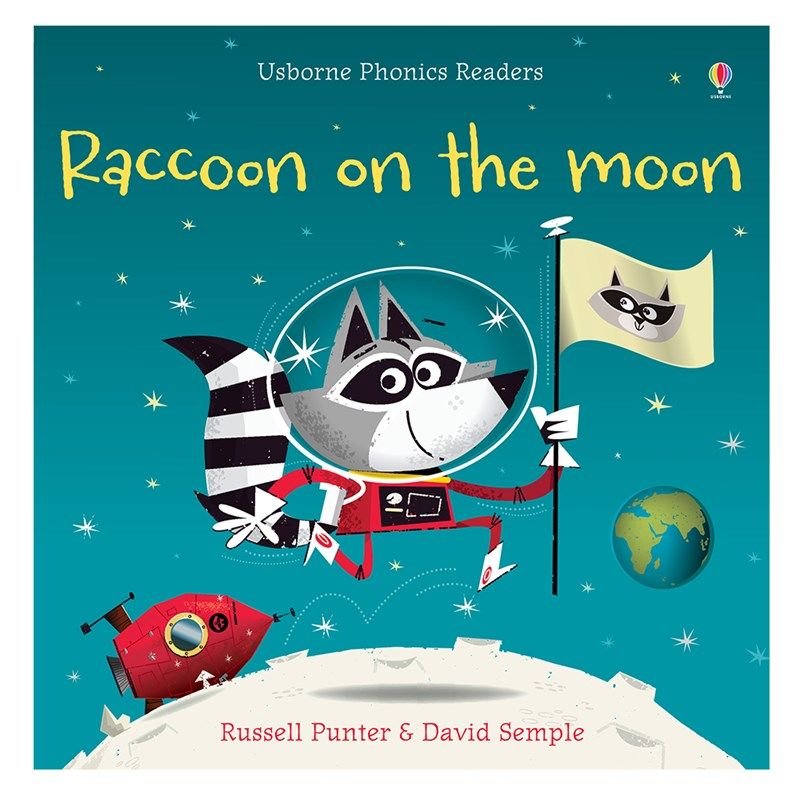 Raccoon On The Moon - Usborne Phonics Readers | Riokids