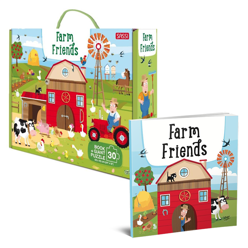 Farm Friends - Book And Giant Puzzle | Riokids
