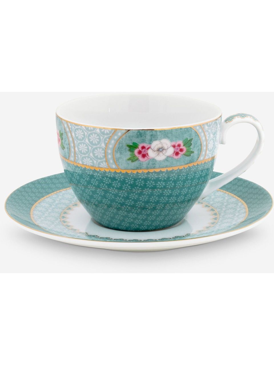 Mavi Porselen Çay Fincan Seti 280 Ml Blushing Birds Collection by Pip ...